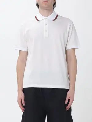 Gucci Short-sleeved Cotton Polo With Web Detail And Contrast Trim - White