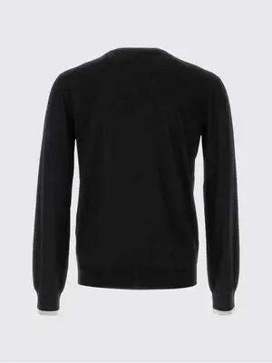 Loewe Crewneck Sweater In Pure Wool With Contrasting Anagram Monogram