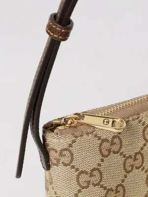 Gucci Gg Canvas Mini Shoulder Bag With Horsebit And Web Detail