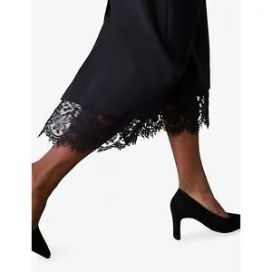 Whistles Ponte Lace-trim Crepe Midi Dress