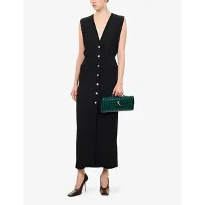 BLAZÉ MILANO Luna Button-up Woven Maxi Dress