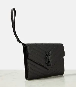 Saint Laurent Cassandre Matelassé Leather Clutch