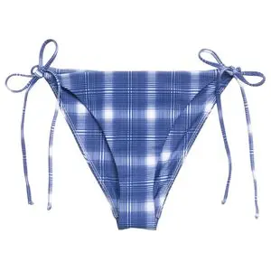 StÜssy Side Tie Bikini Bottom 'navy Plaid - Blue