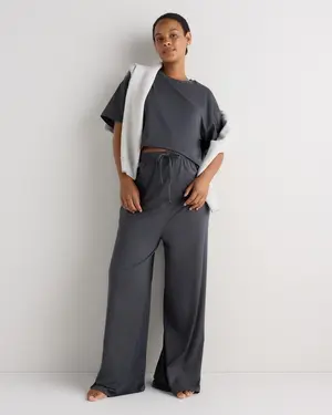 Quince Smooth Stretch Maternity Wide Leg Lounge Pants