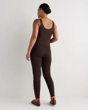 Quince Smooth Stretch Maternity Jumpsuit - Espresso