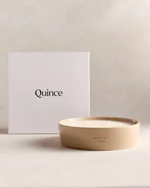 Quince Bergamot Basil 7-wick Luxury Candle, Plant-based Wax