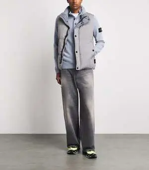 Stone Island Wool-blend Button-up Sweater - Grey