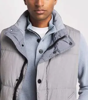 Stone Island Wool-blend Button-up Sweater - Grey