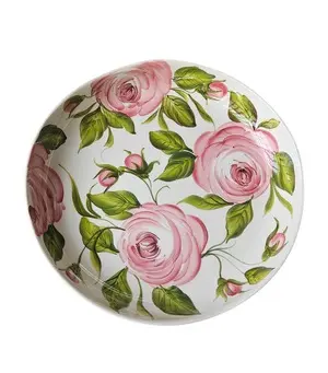 LES-OTTOMANS Ceramic The Roses Serving Bowl - Pink