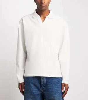 Studio Nicholson Cotton Long-sleeve Polo Shirt