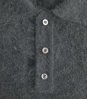 SYSTEM Wool Long-sleeve Polo Shirt