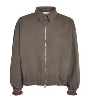 SYSTEM Cotton Check-lining Bomber Jacket