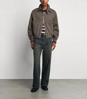 SYSTEM Cotton Check-lining Bomber Jacket