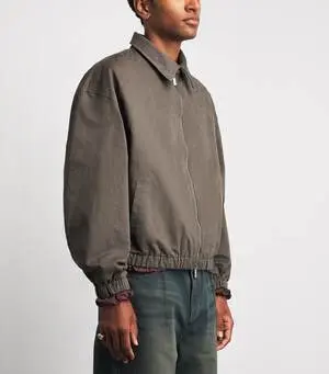 SYSTEM Cotton Check-lining Bomber Jacket