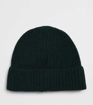 Stone Island Virgin Wool Logo Beanie