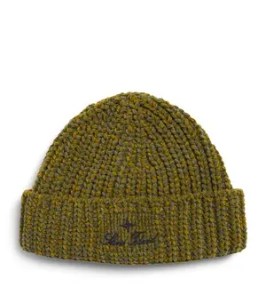 Stone Island Cotton Logo Beanie - Green