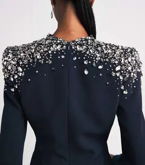 Jenny Packham Embellished Quicksilver Maxi Dress