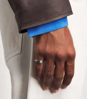 FYR Sterling And Yellow Gold Slim Plate Ring