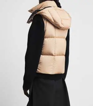 Moncler Down Quilted Macareux Gilet - Beige