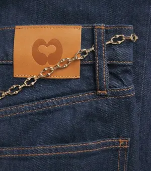 Maje Chain Belt Wide-leg Jeans