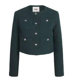 Maje Tweed Cropped Jacket