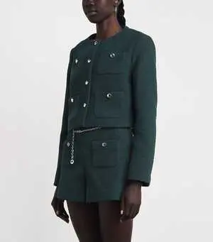 Maje Tweed Cropped Jacket