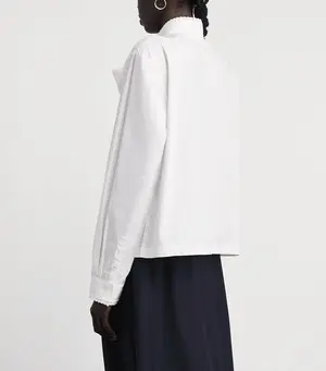 Maje Cotton Pussy Bow Shirt