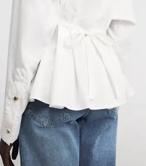 Maje Cotton Fitted Lace-up Shirt