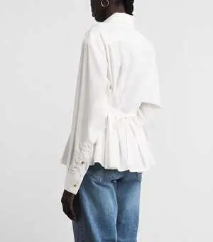 Maje Cotton Fitted Lace-up Shirt