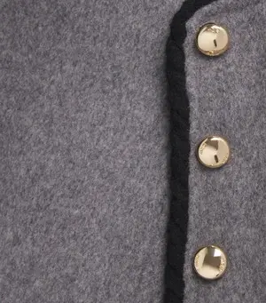 Maje Wool-blend Double-face Cropped Jacket