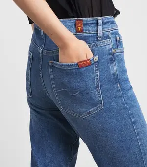 7 For All Mankind The Leggy Bootcut Crop Jeans