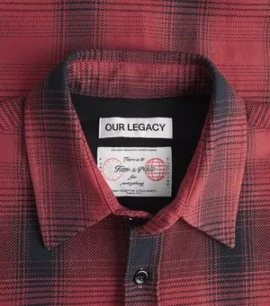 Our Legacy Cotton Check Whoppin Shirt - Red