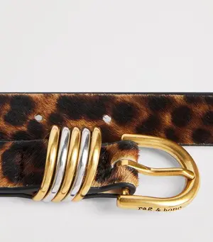 Rag & Bone Calf Hair Leopard Sasha Belt