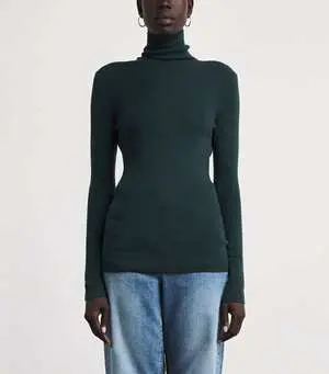 Maje Wool-silk Rollneck Sweater