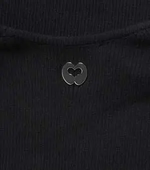 Maje Square-neck Ribbed Sweater - Black