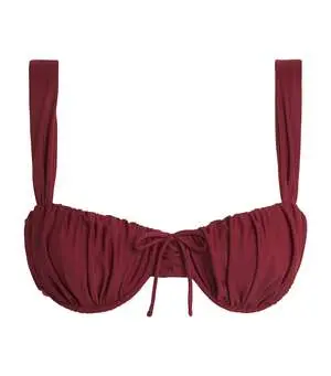 Faithfull The Brand Dinard Bikini Top - Red