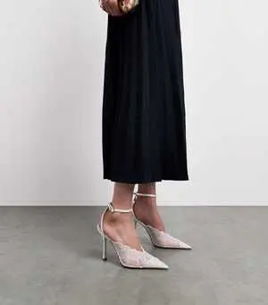 SELF-PORTRAIT Ribbed Ruffle-detail Midi Dress