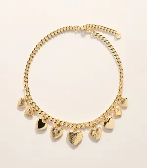 SELF-PORTRAIT Heart Charm Necklace - Gold