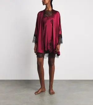 Carine Gilson Silk Short Hanae Robe