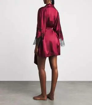 Carine Gilson Silk Short Hanae Robe