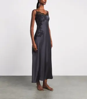 Carine Gilson Silk Long Cérès Nightdress