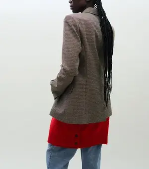 AMI Paris Virgin Wool Houndstooth Blazer