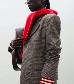 AMI Paris Virgin Wool Houndstooth Blazer