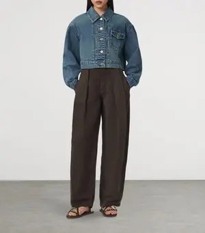 ALLSAINTS Blink Cropped Denim Jacket