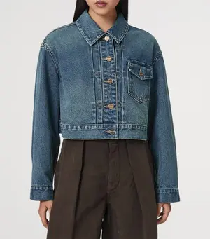 ALLSAINTS Blink Cropped Denim Jacket