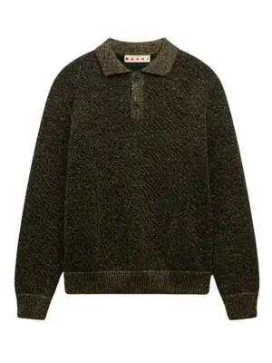 Marni 100% Virgin Wool Knit T-shirt - Black