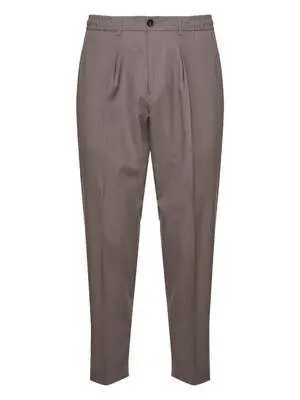 BE ABLE Wool-blend Tailored Pants With Stretch - Brown