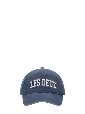 LES DEUX Cotton Baseball Cap - Navy