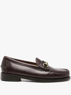 SEBAGO Full-grain Leather Moccasin With Metallic Horsebit Detail - Marrone