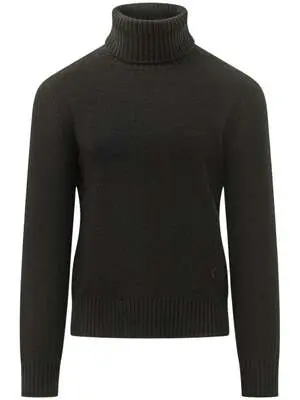 AMI Paris Cashmere & Wool Pullover - Black